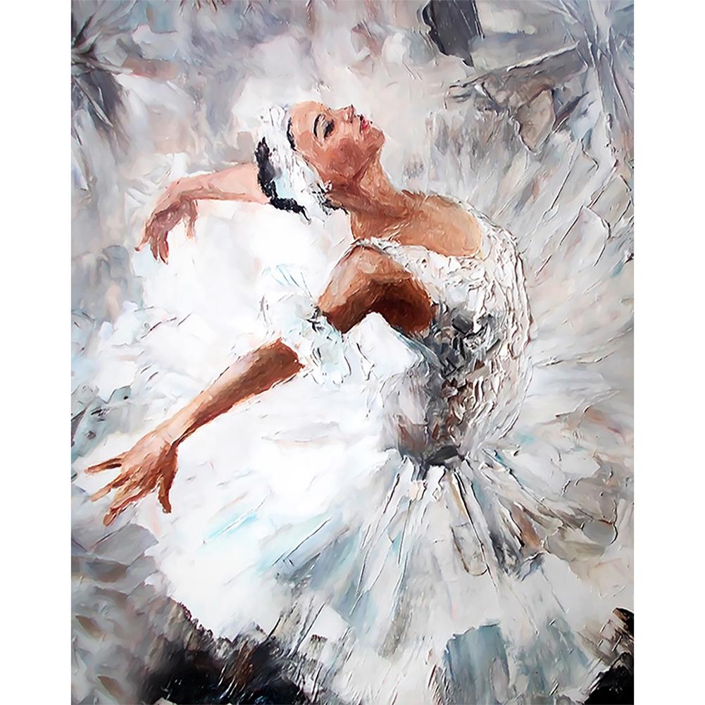 Cheap Ballet Girl Oil Paint By Numbers Kit DIY Acrylic Painting on ...