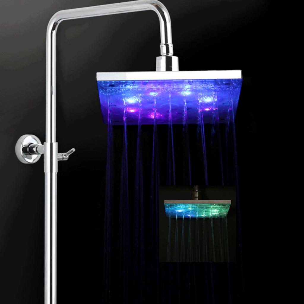 Led Square 8 Inch Top Spray LED Light Shining Flowers Sprinkle Seven ...