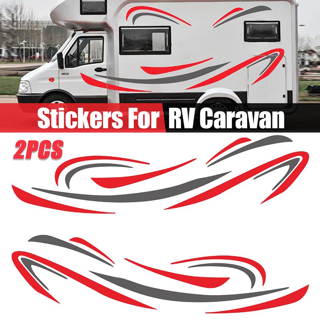 2PCS Motorhome Caravan Travel Trailer Camper Van Stripes Graphics Vinyl ...