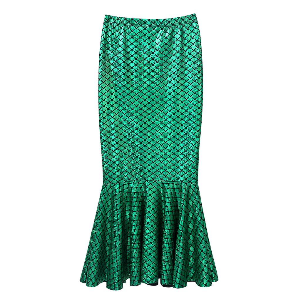 Buy Kids Girls Fish Scale Printed Mermaid Tail Walkable Elastic Waist ...