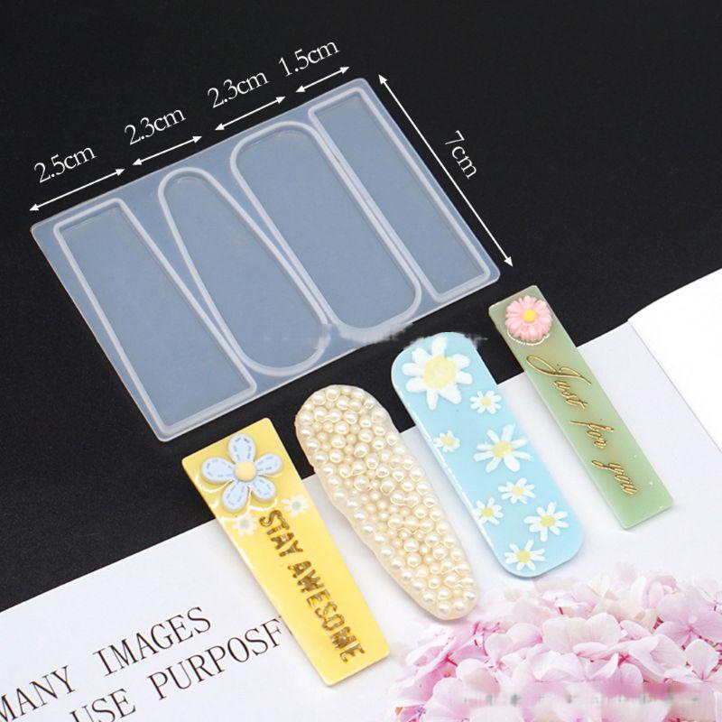 Buy 23PCS Barrette Hair Clip Silicone Epoxy Resin Mold Hair Pin Jewelry ...