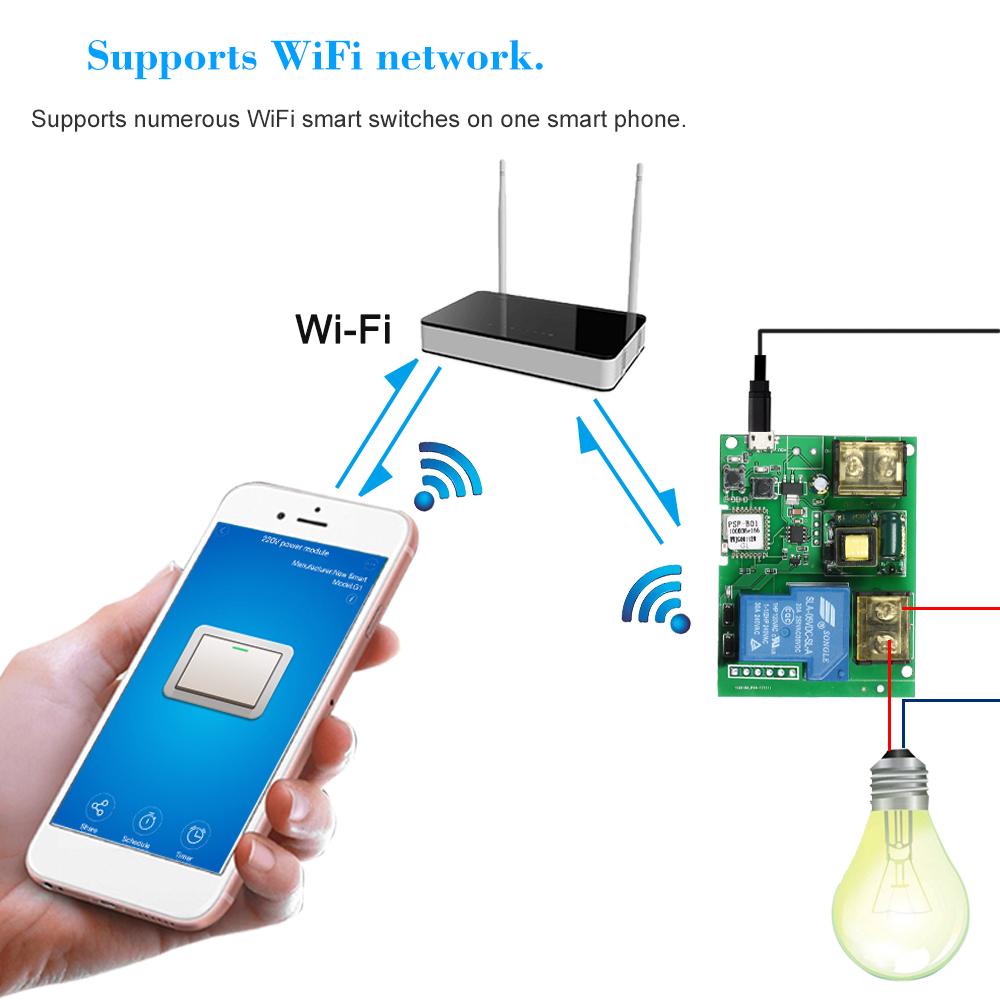 Sonoff USB DC5V AC85-250V 30A Wifi Switch Wireless Relay Module Smart ...