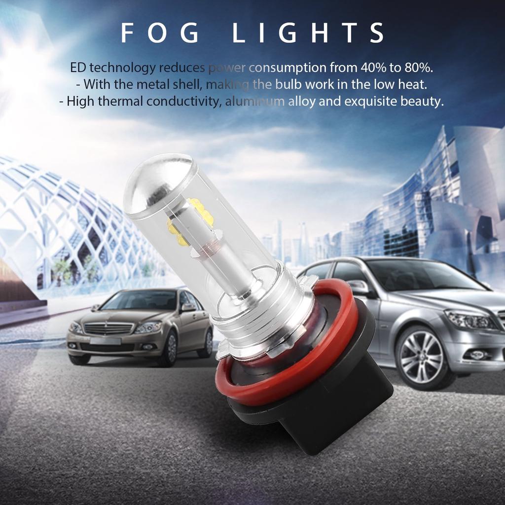 Buy AutoParts 2pcs 8LED 40W Car LED Front Frog Light Headlamps Light ...