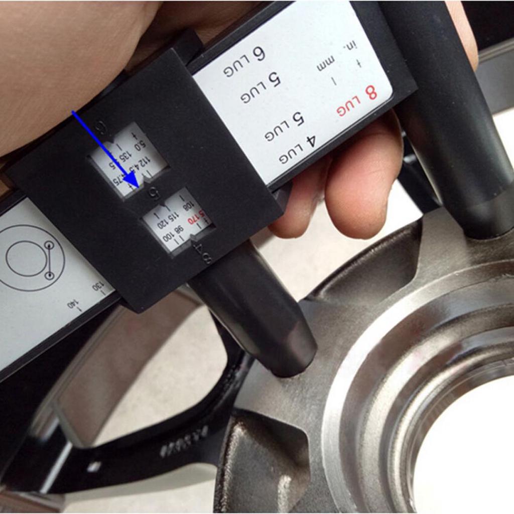 Buy Wheel Bolt Gauge Tool Universal 4 5 6 8 Hole Lug Wheel Bolts Rim ...