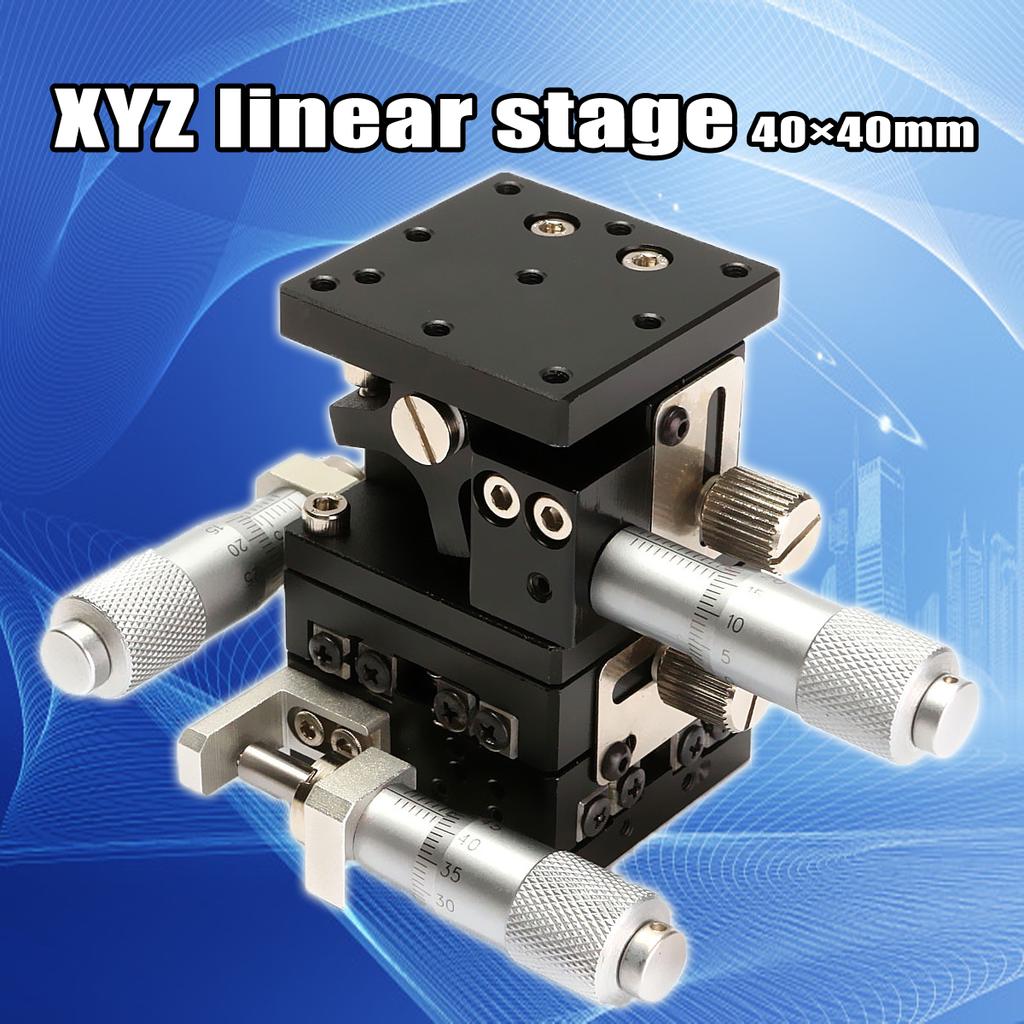40mmX40mm XYZ Linear Stage Slip Cross-roller Bearing Miniature Compact ...