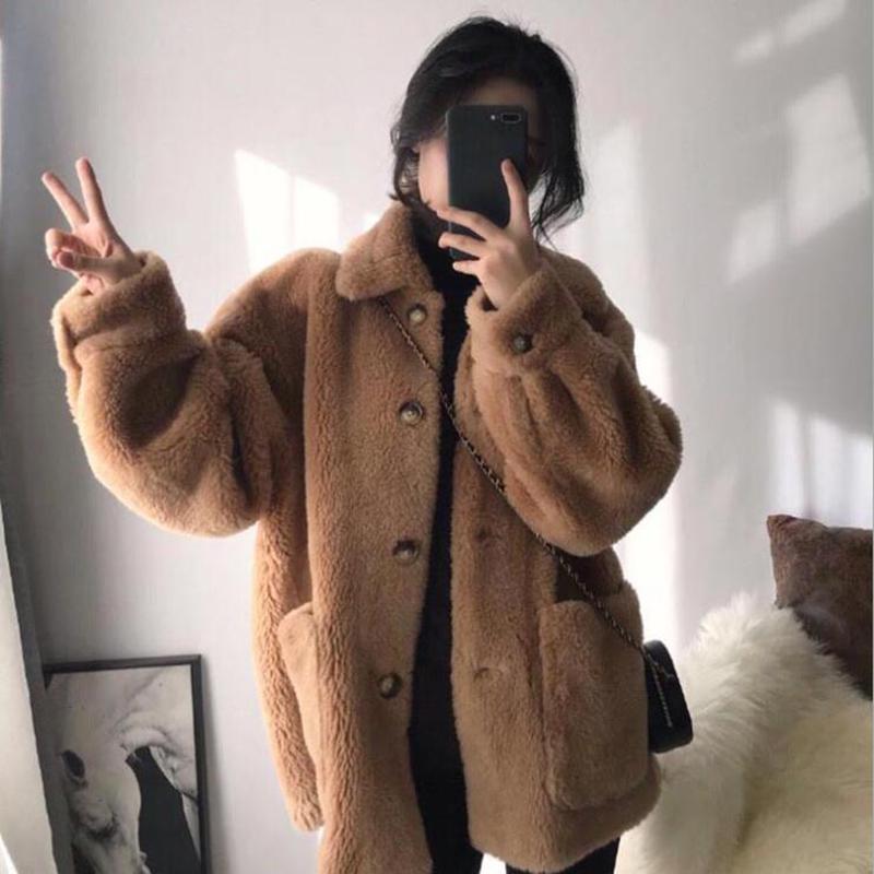 Buy Autumn and Winter Style Sheep Shearing Coat Women's Short Grain ...