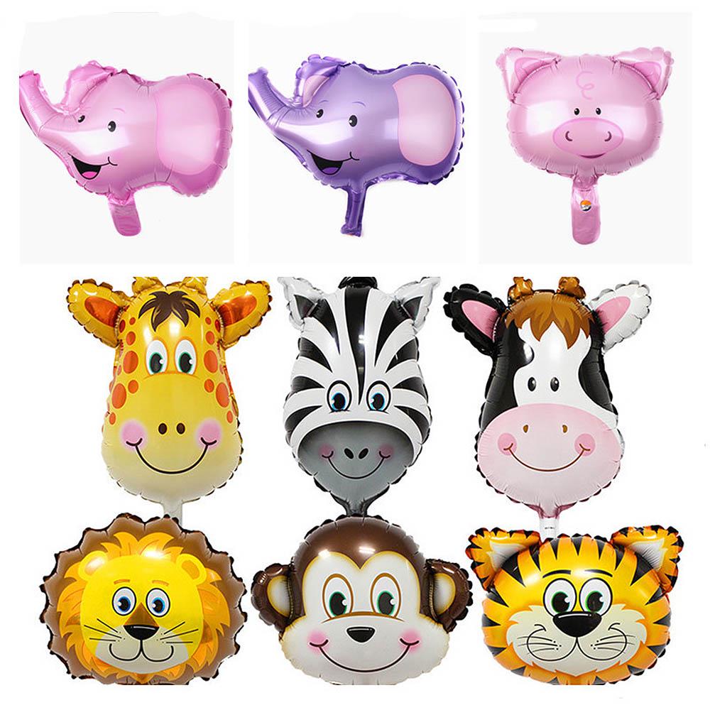Animal Head Balloons Birthday Party Decorations Balloon Cartoon Baby ...