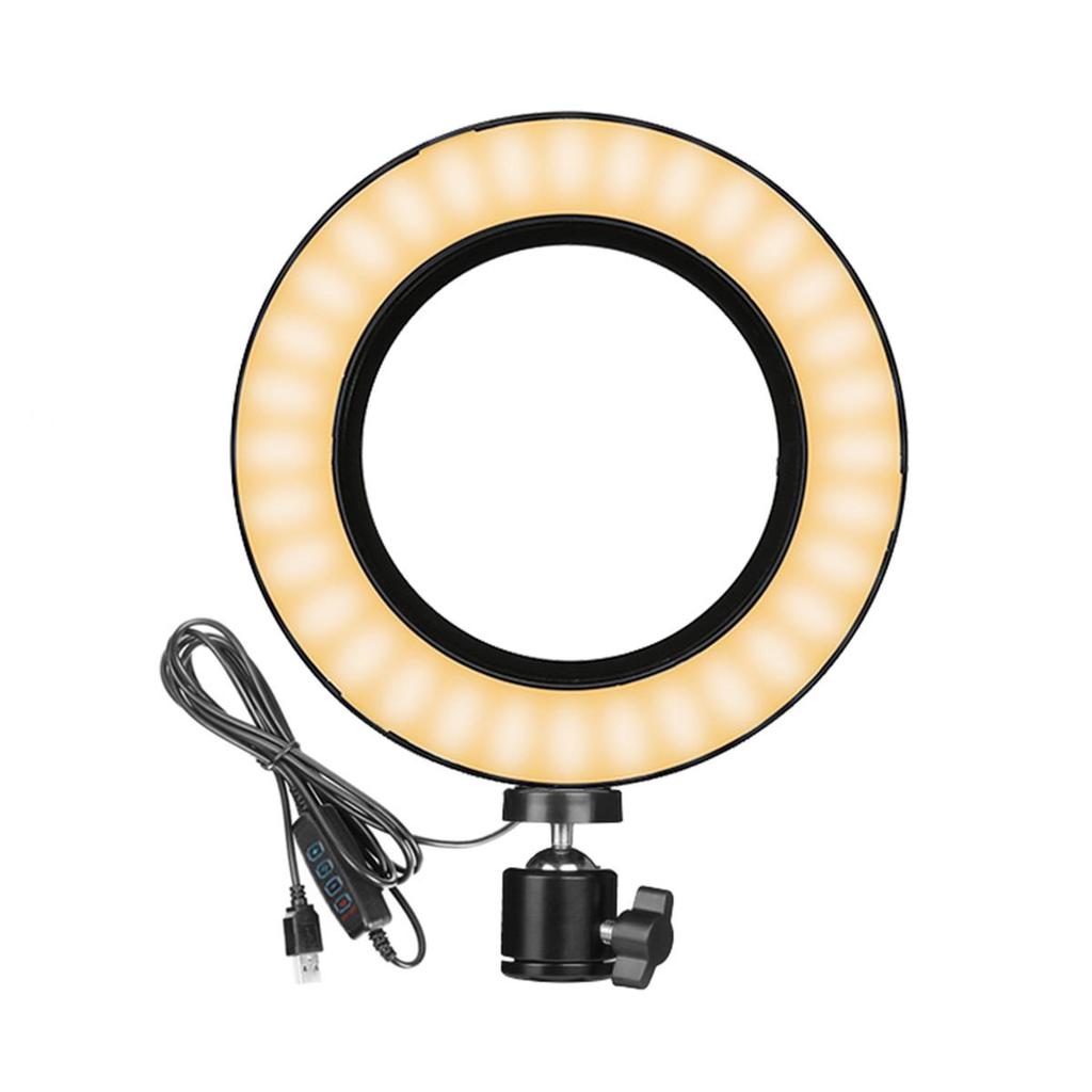 6 Inch Circular Photography Light LED Beauty Fill Light Desktop Live ...