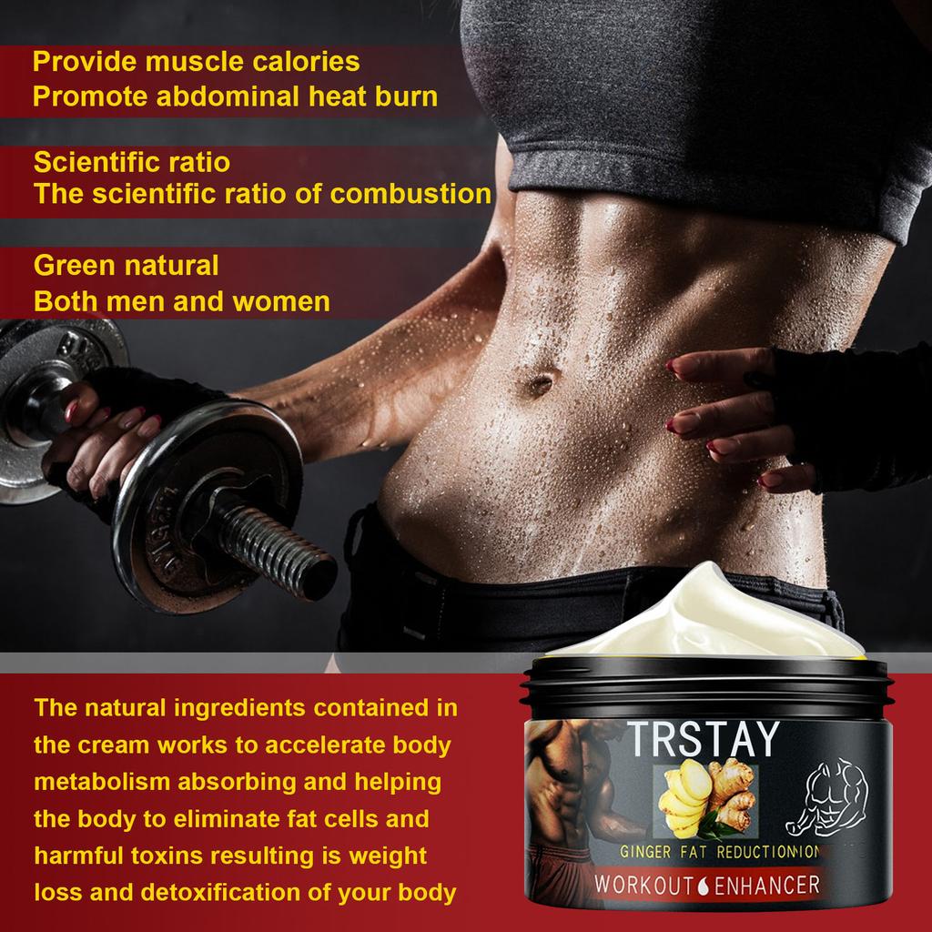 Buy Ginger fat burning abdominal muscle cream men and women fitness ...