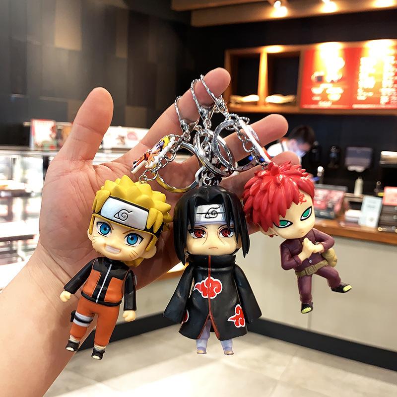 Buy Naruto Figure Keychain for Car Keys Anime Trinkets Accessories ...