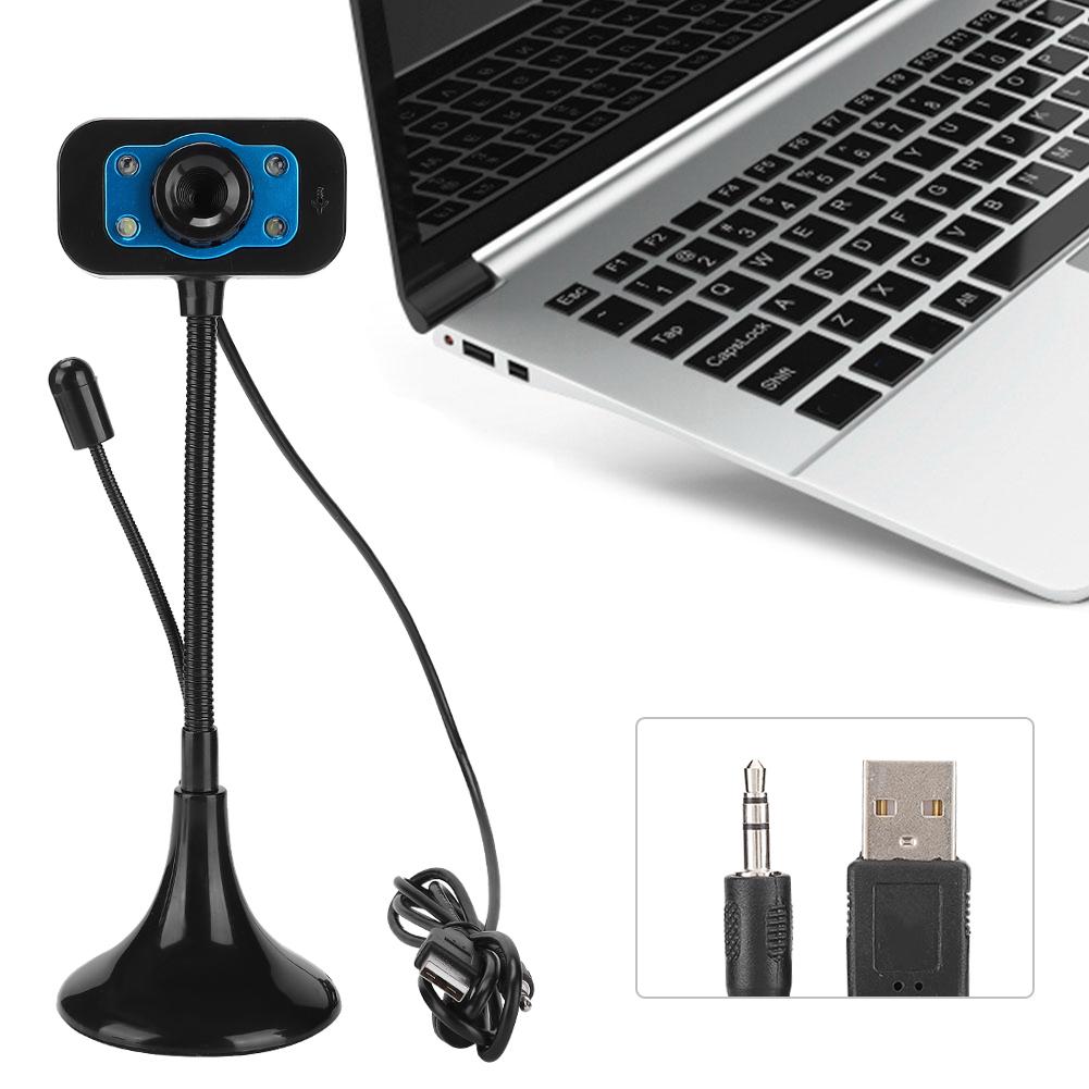 Buy 480P HD LED Light Camera USB Rotation Webcam Microphone for ...