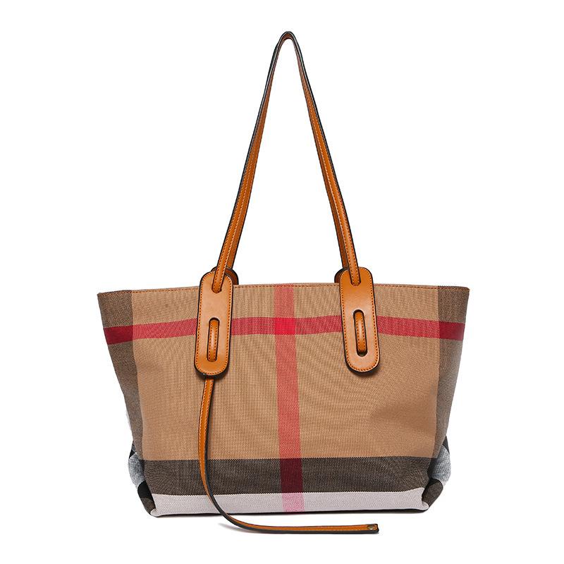 Buy Classic Plaid Designer Handbags High Quality Canvas Women Shoulder ...