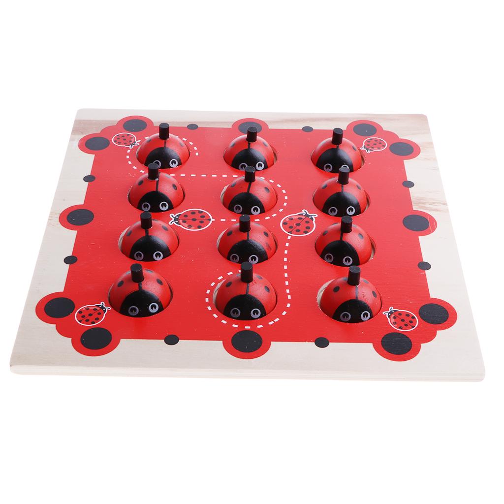 Buy Wooden Ladybird Memory Board Puzzle Game Pattern Matching ...