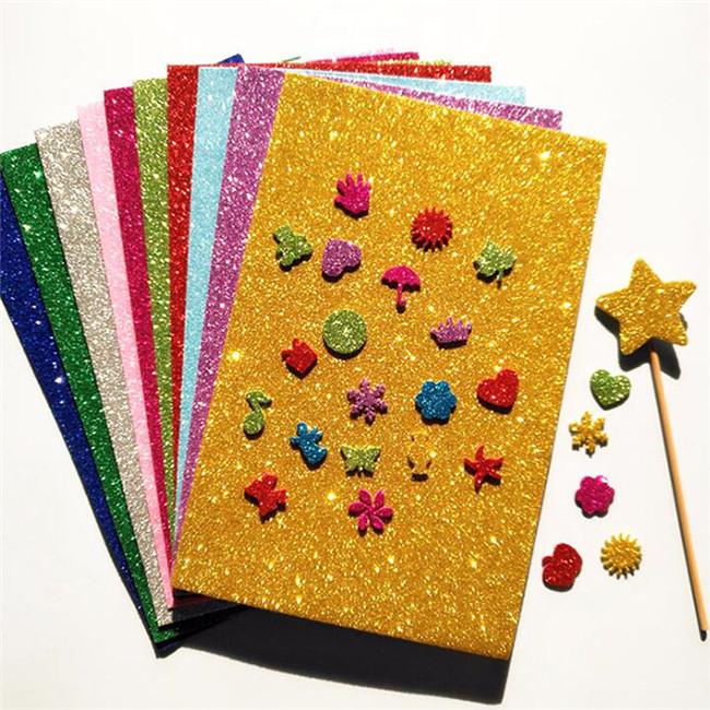 Buy Sequin Sponge with Adhesive Single-sided Flash Thick Sponge Paper ...