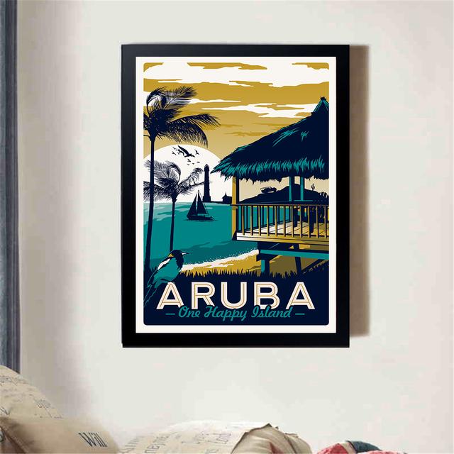 Goedkope Vintage schilderij Aruba zeezicht Hawaii kamer decor canvas ...