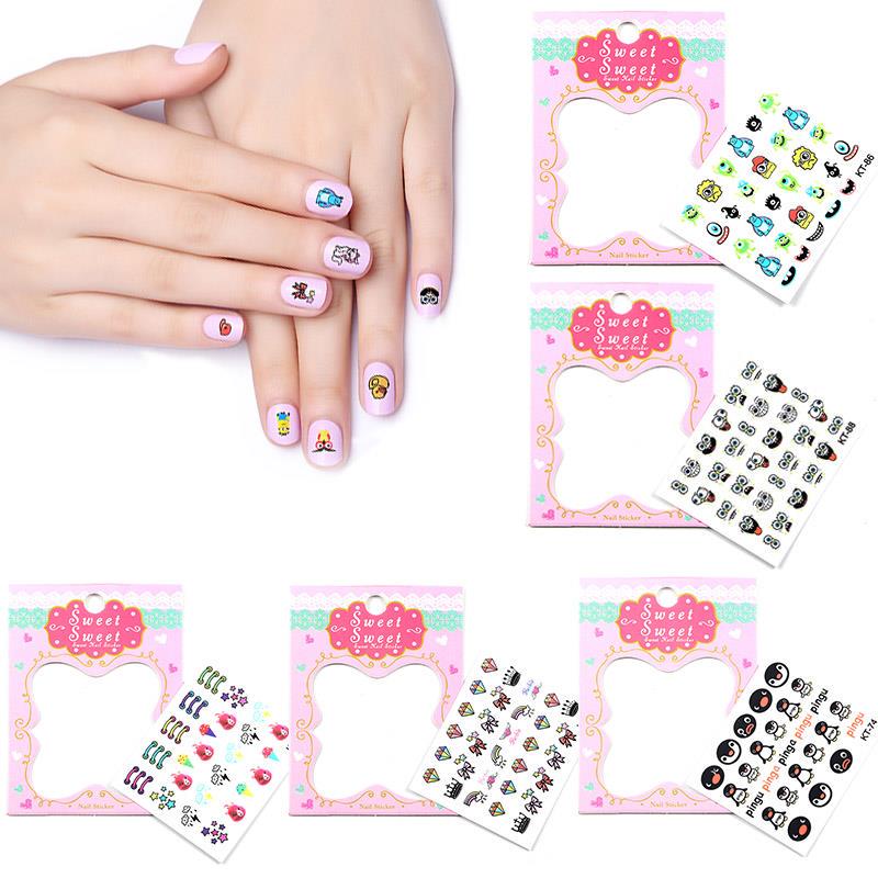 Buy Charm Cartoon Cute 3D Children Nail Sticker Girls Nail Art ...