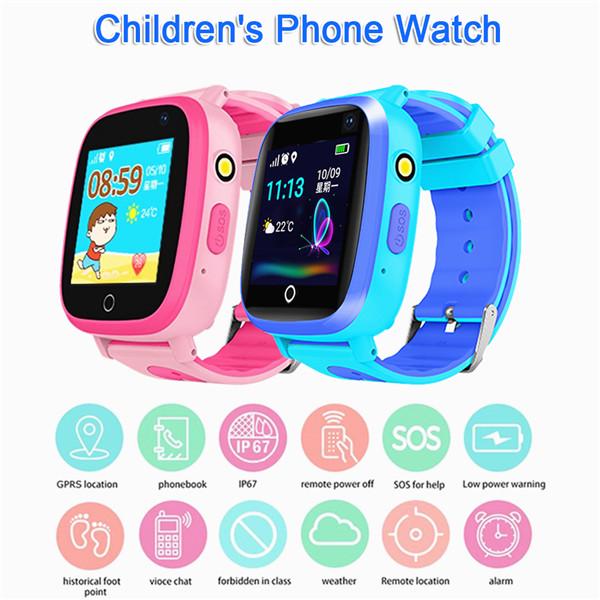 Buy Children Smart Watch SIM Card Touch Screen Dual Position 1 Button ...