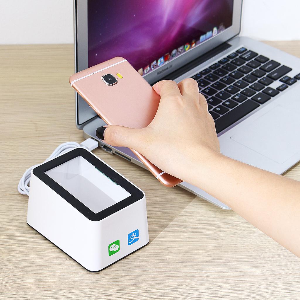 Buy Wired Barcode Scanner USB Versatile Scanning Hands-free Scan QR ...