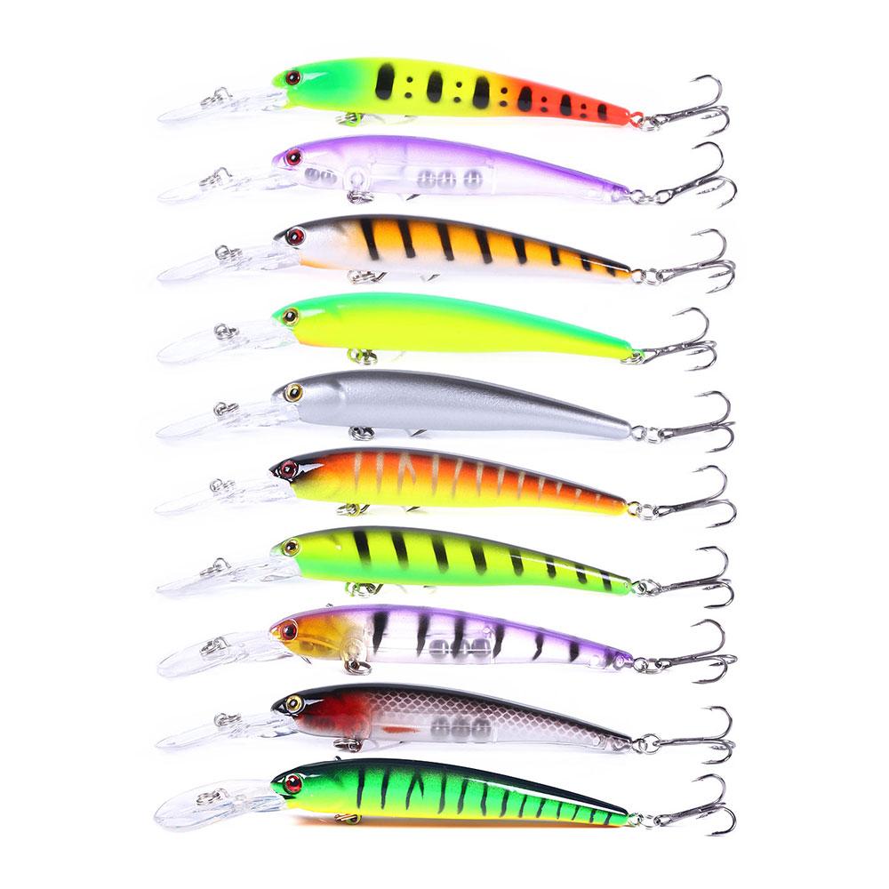 Buy 10pcs 12cm 10g Minnow Bandits Fishing Wobbler Lure Artificial Hard Bait Trolling Bait ...