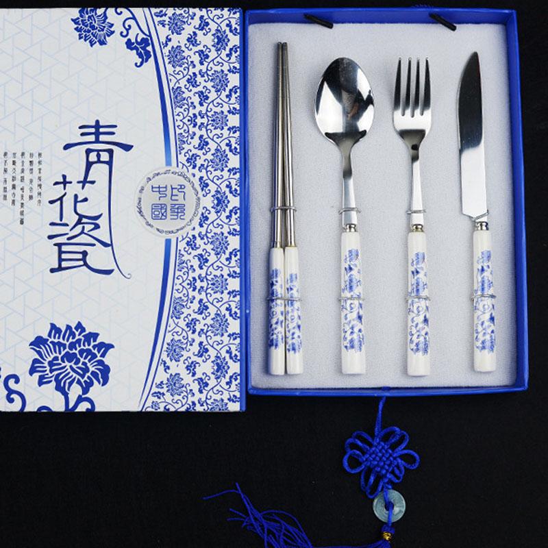Buy Chinese Blue and White Porcelain Dinnerware Tableware Dinner Set ...