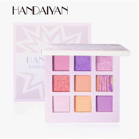 HANDAIYAN 9 Color Pearlescent Shimmer Matte Glitter Eyeshadow Non ...