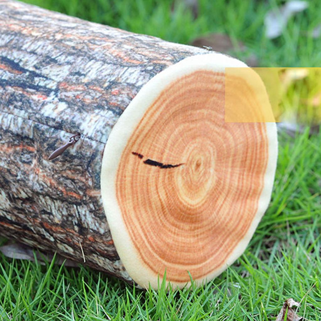 Buy 3D Digital Print Kids Funny Cute Wood Log Pillow Cylinder Throw ...