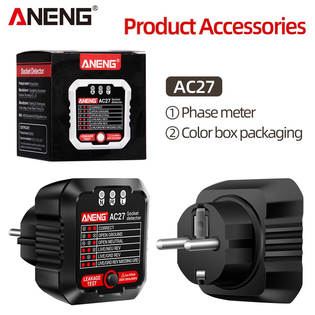 Satın alın ANENG AC27 Intelligent Socket Tester Digital Display Socket ...