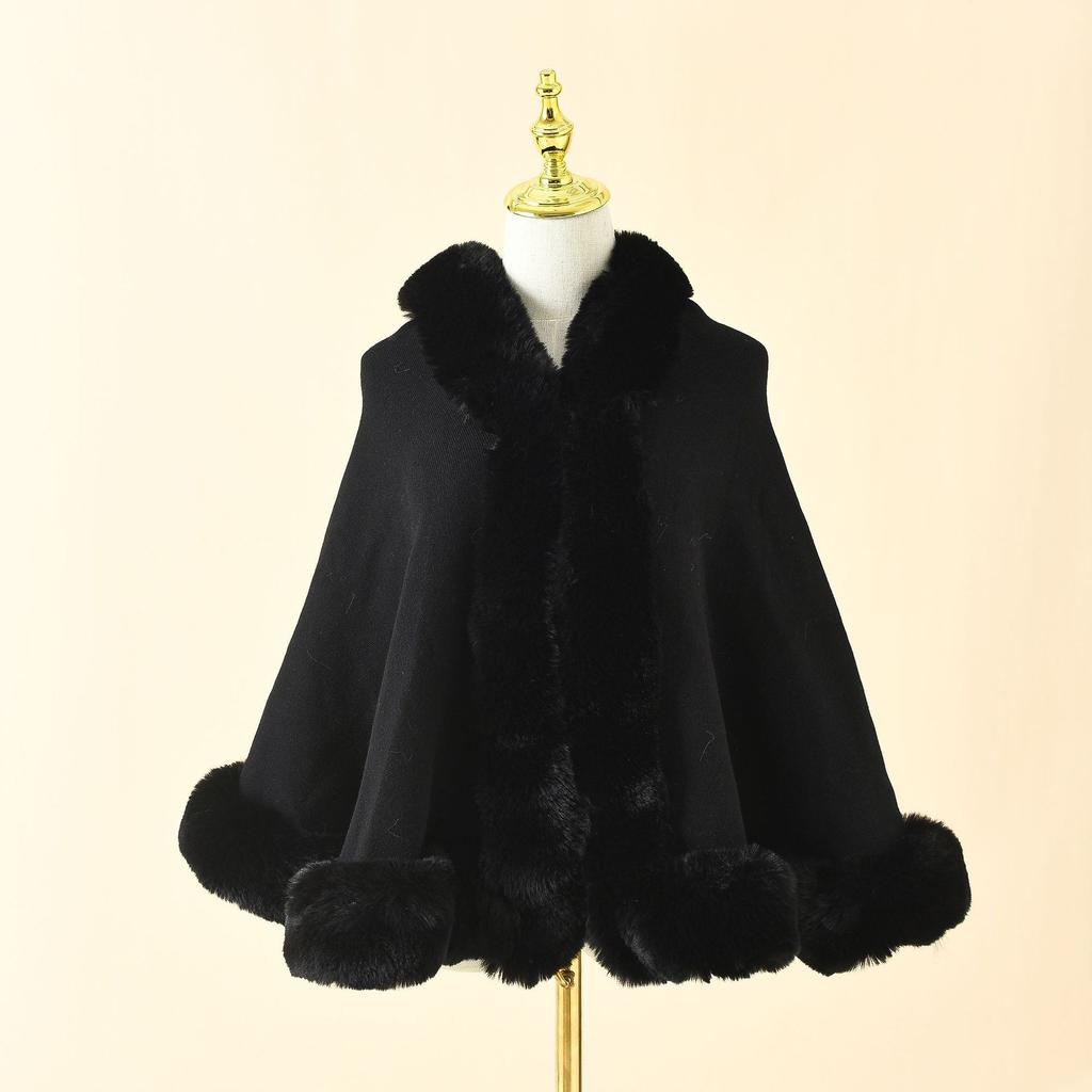Buy Autumn and Winter Short Wool Shawl New Autumn and Winter Cloak Coat ...