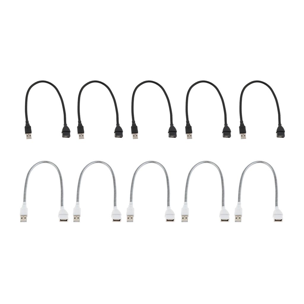 5 Pcs USB Night Light Extension Cord Connector Line Wire Black uygun ...