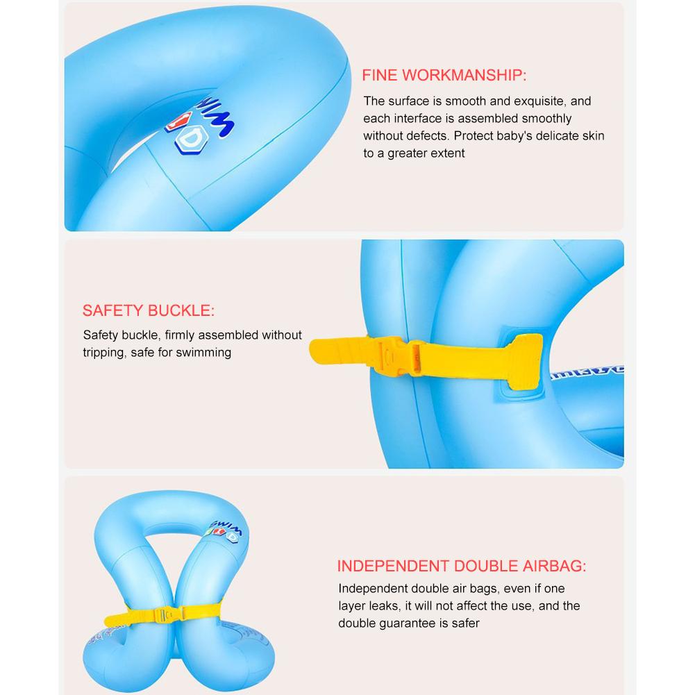 Buy Inflatable Floating Swimming Arm Rings Kids Adults Life Vest (Blue ...