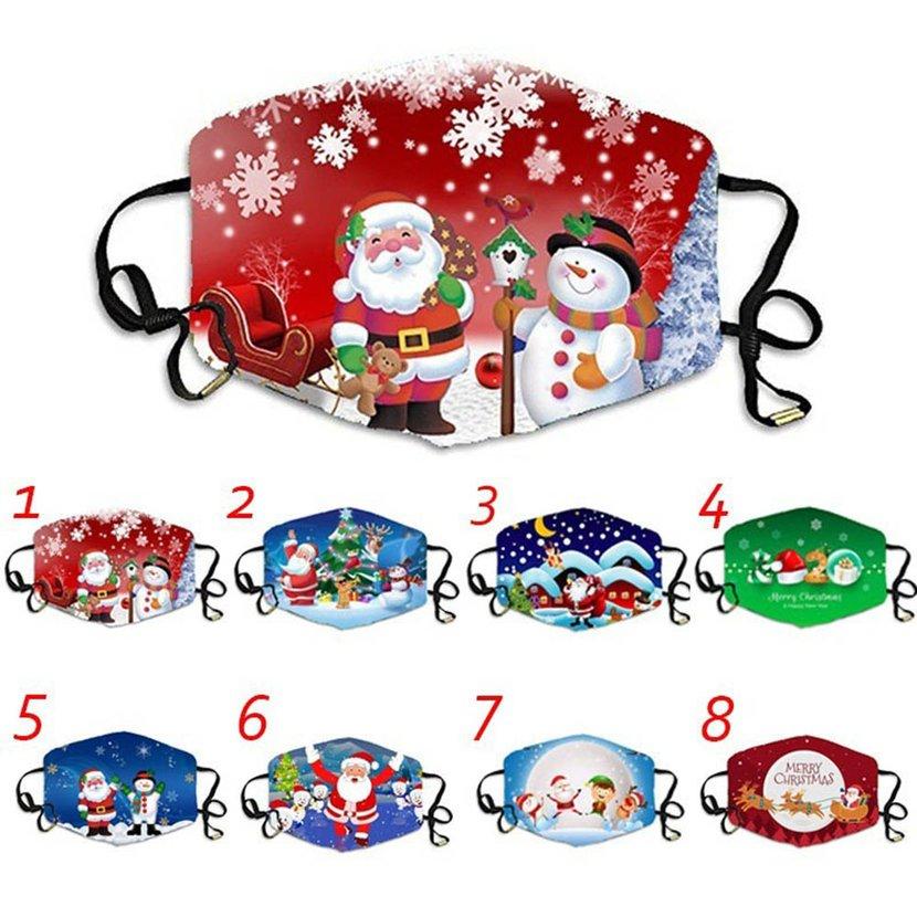 Buy ICOCO Tomorrow Christmas Print Reusable Washable Print Masks Non ...