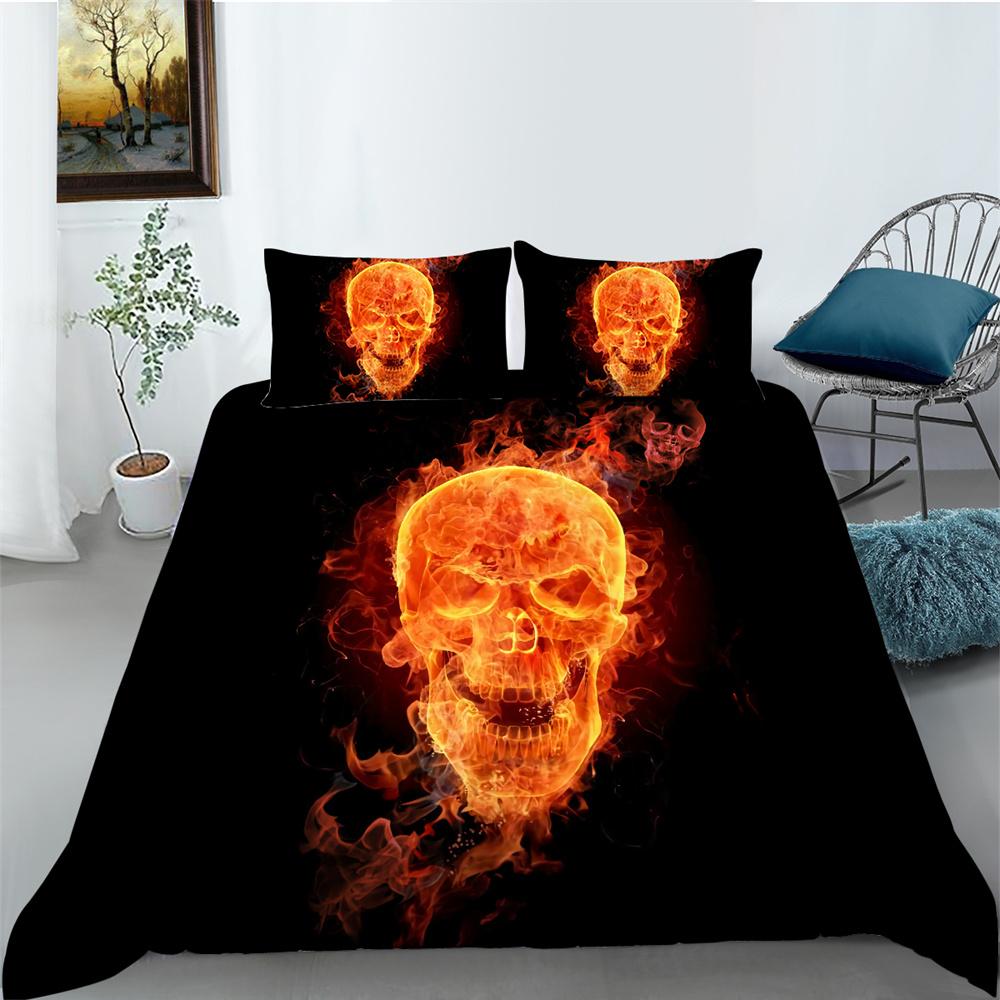 Cheap Home Bedding Set Punk Skull Pattern Stylish Design Duvet Cover ...