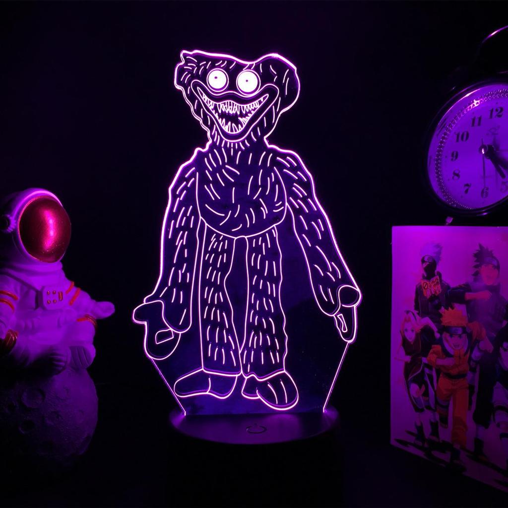 Buy Hot Game Poppy Playtime Figure 3D Night Light for Kid Bedroom Decor ...