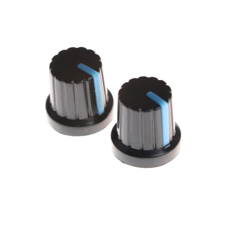 Buy 20pcs Blue Indication 6mm Shaft Hole Knurled Grip Potentiometer Pot ...