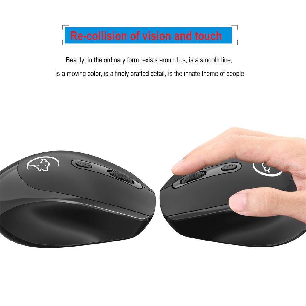 Buy Rechargeable 2.4G Wireless Mouse Metal Noiseless Silent Click ...