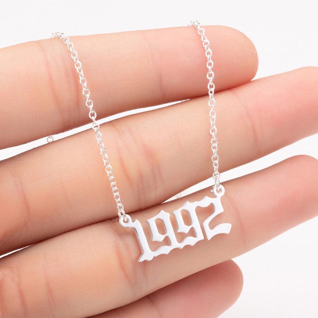 Buy Birthday Gift Personalized Collares Years Number Necklace 1990-1999 ...