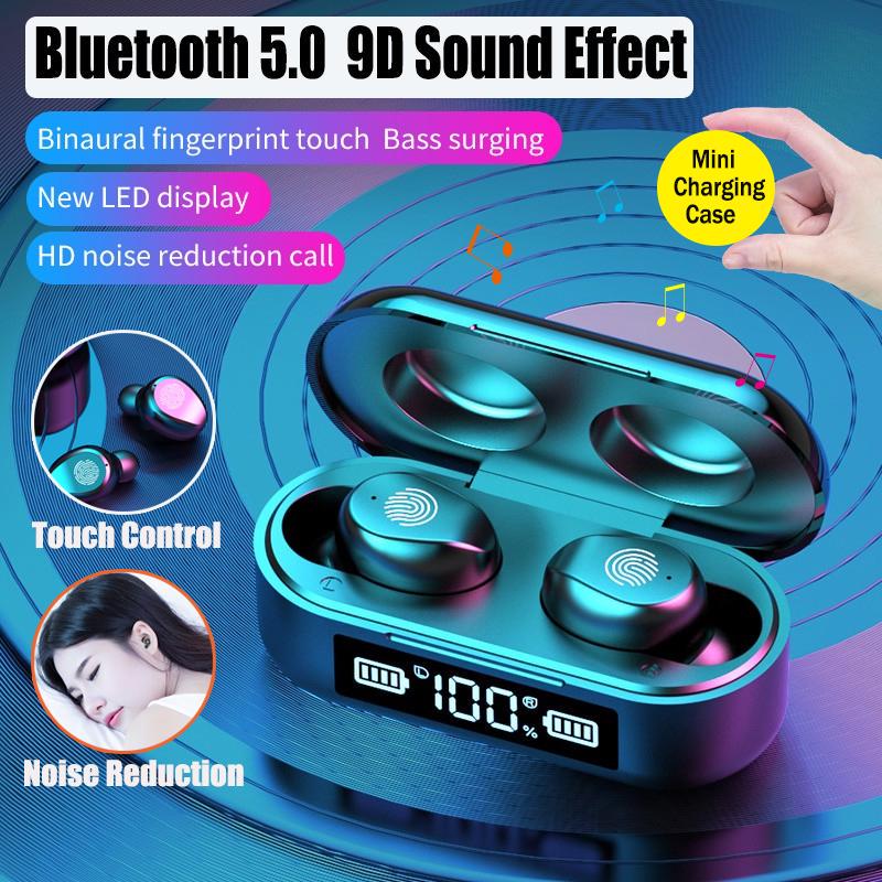 Buy Newest F9 Wireless Headphones Bluetooth 5.0 Earphone TWS HIFI Mini ...