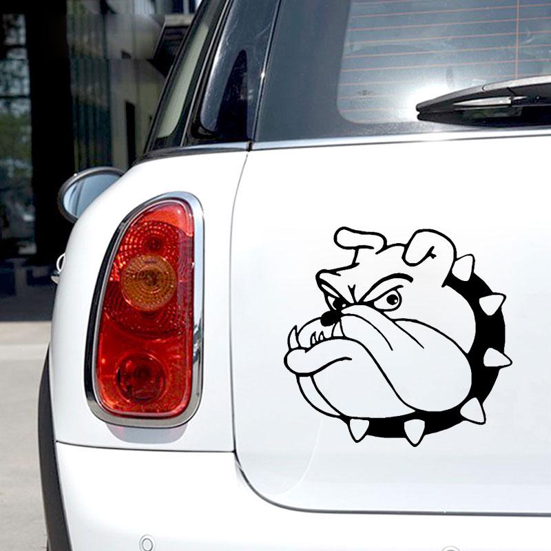 Buy Metvi Sticker Bulldog head car sticker Window vinyl decals auto ...