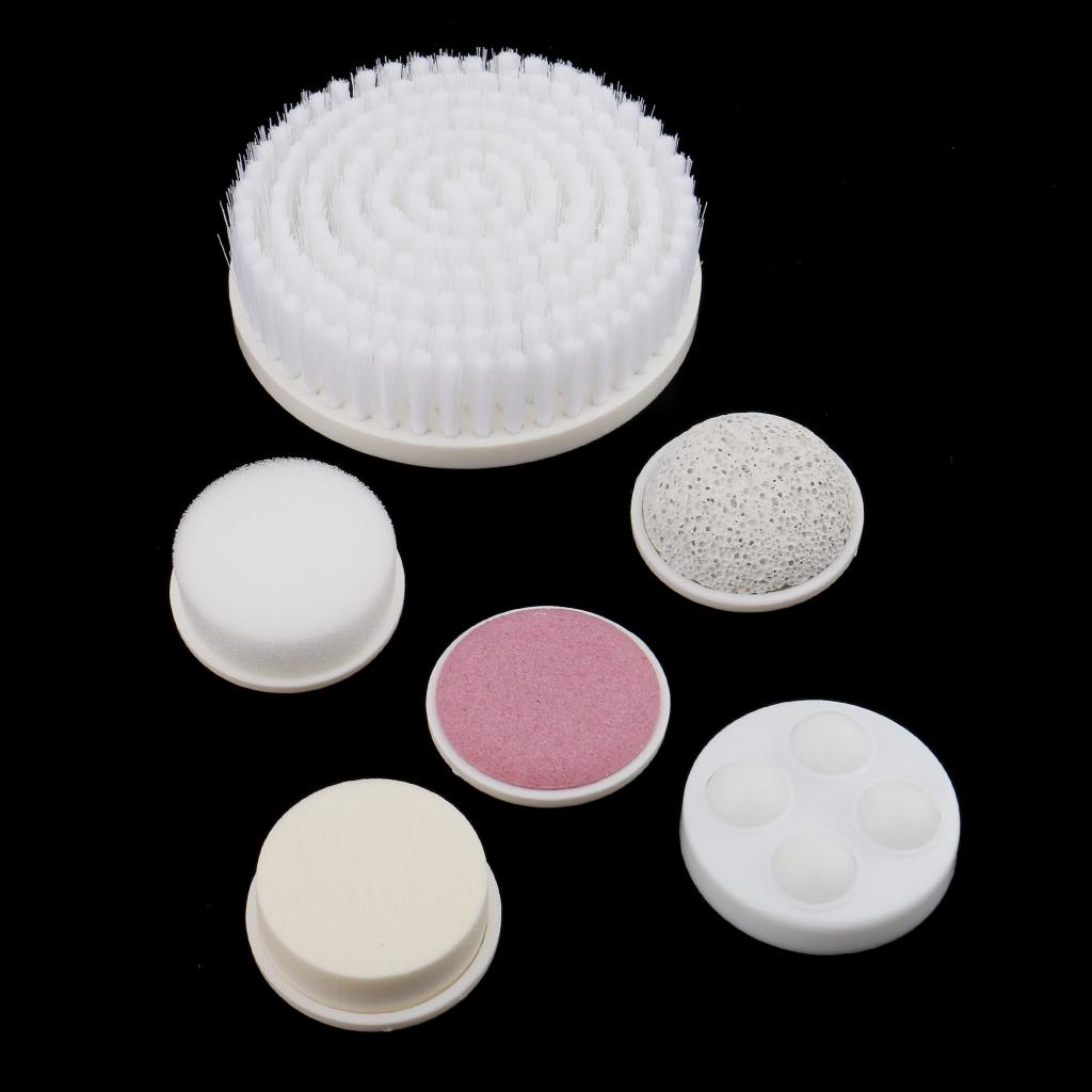 Electric Facial Clean Face Skin Care Brush Rotary Massager With 7 Head ...