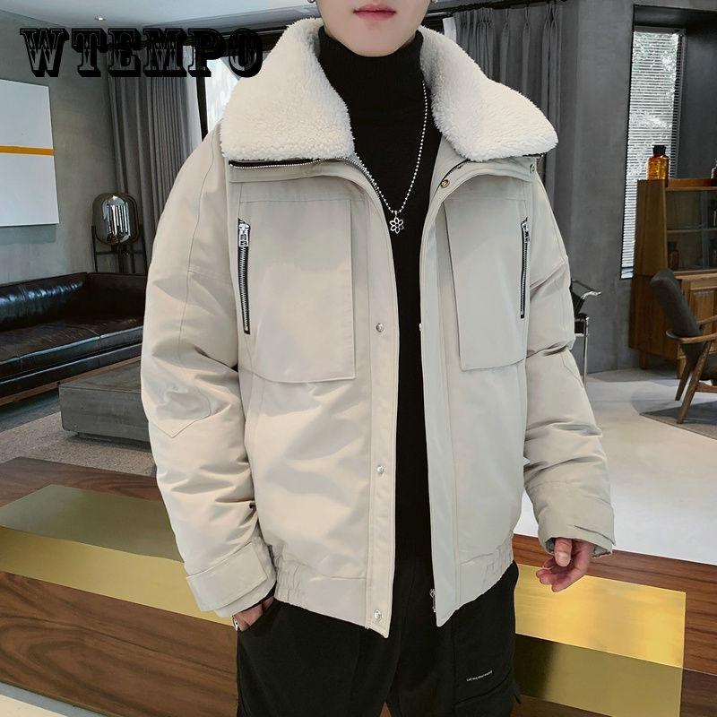 Buy Winter Padded Jacket Men's Short Loose Large Size Korean Style ...