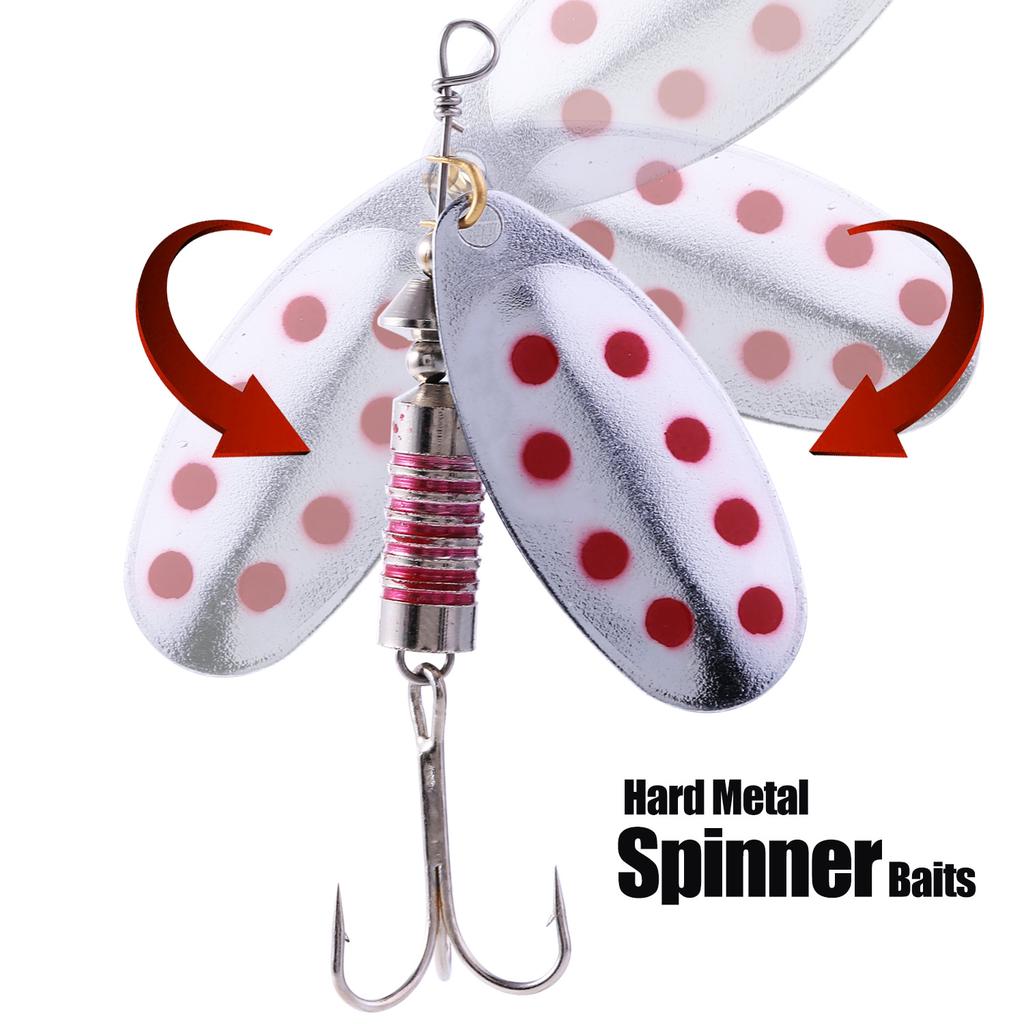 Fishing Lure Spinner Sequin Fishing Bait with Sharp Hook Spinner Spoon ...