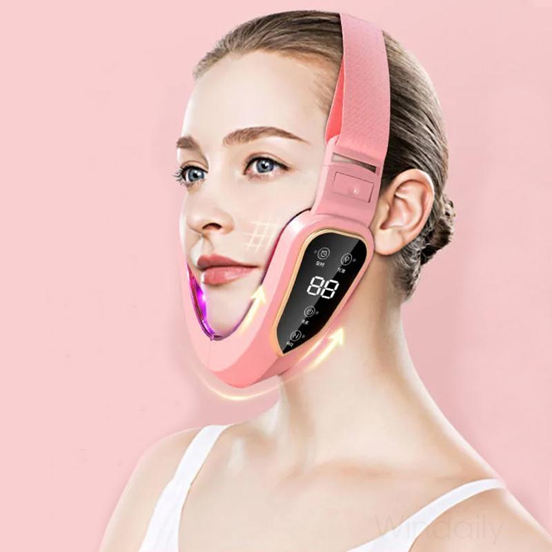 Facial Lifting Device LED Photon Therapy Facial Slimming Vibration ...