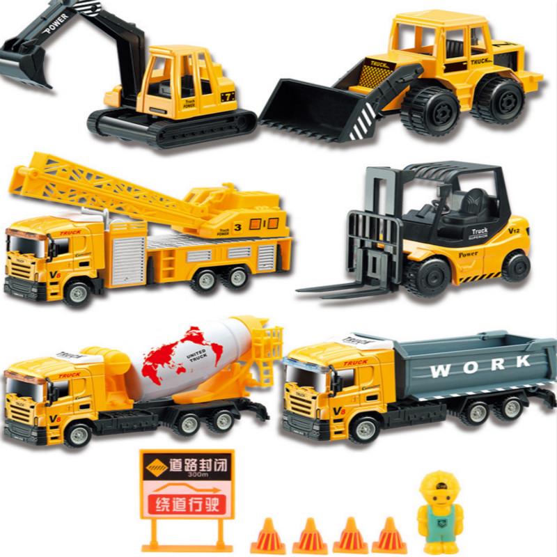 Buy 6pcs / Set Diecast Car Construction Vehicle Engineering Car ...