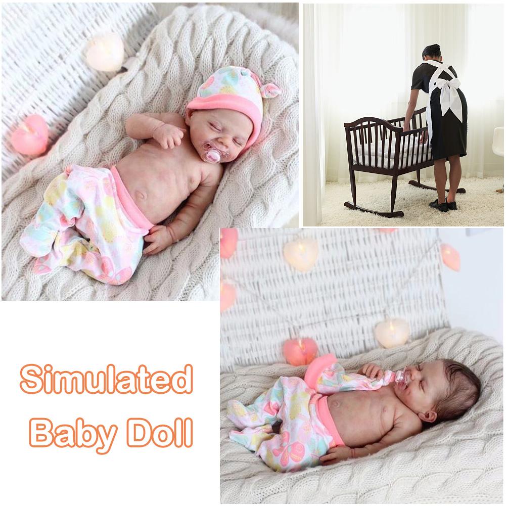 Cheap 22in DIY Reborn Doll Kit Sleeping April Smiley Face Soft Parts ...