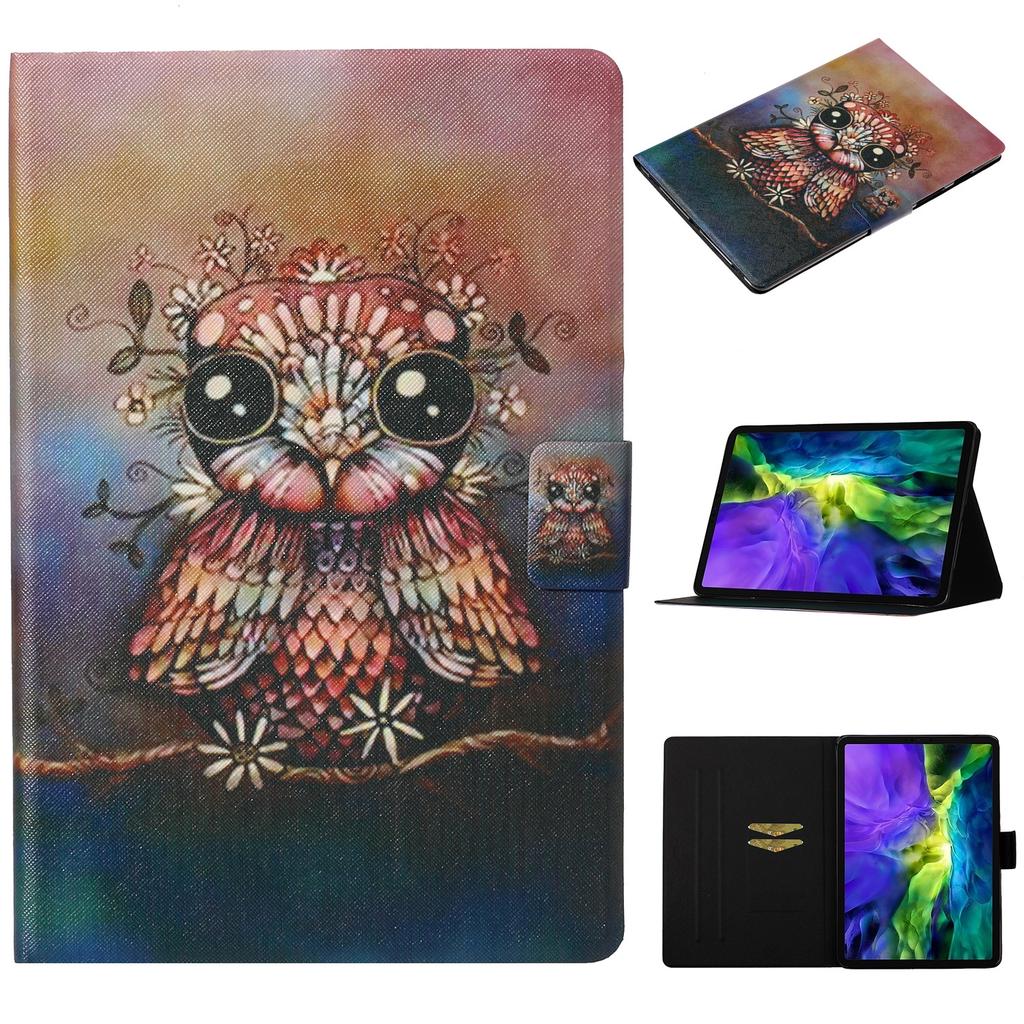 Buy Owl Painted Pattern Slim Card Slots PU Leather Case Cover For ...