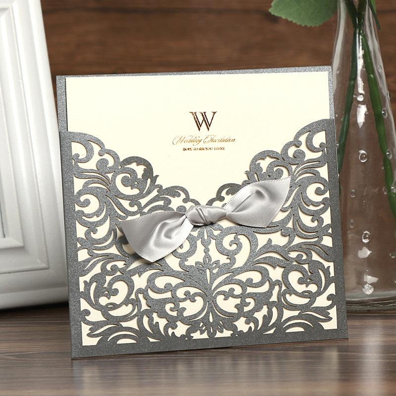 Cheap Bow 10Pcs/Set Delicate Carved Romantic Wedding Party Invitation ...