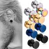 Buy 1Pair 8mm Stainless Steel Mens Womens Stud Earrings Set Ear ...