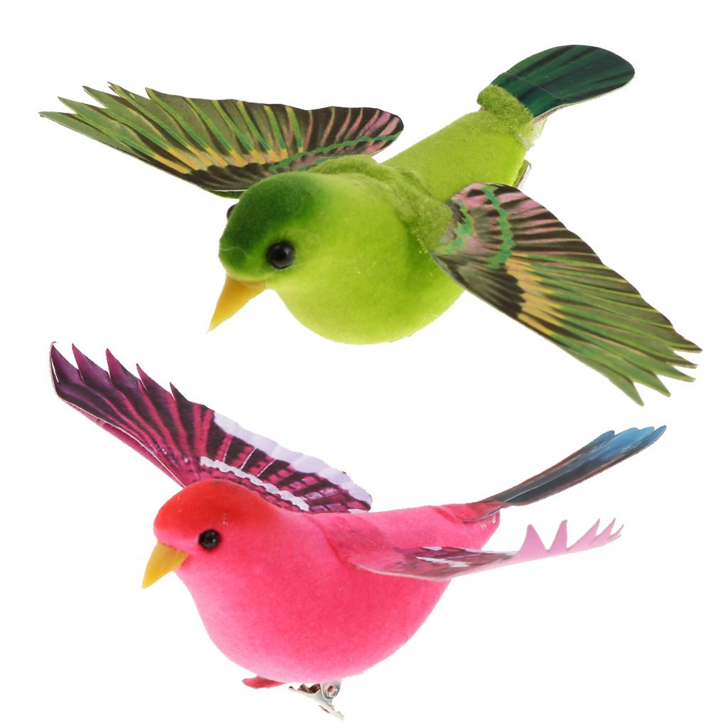 Buy 2x Spreading Wings Artificial Feather Foam Bird Home Garden Wedding ...