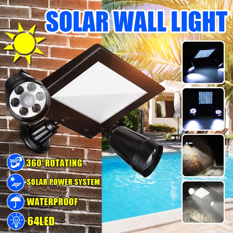 Buy 64LED Solar Light Outdoor Solar Lamp Wall Light Waterproof Solar ...