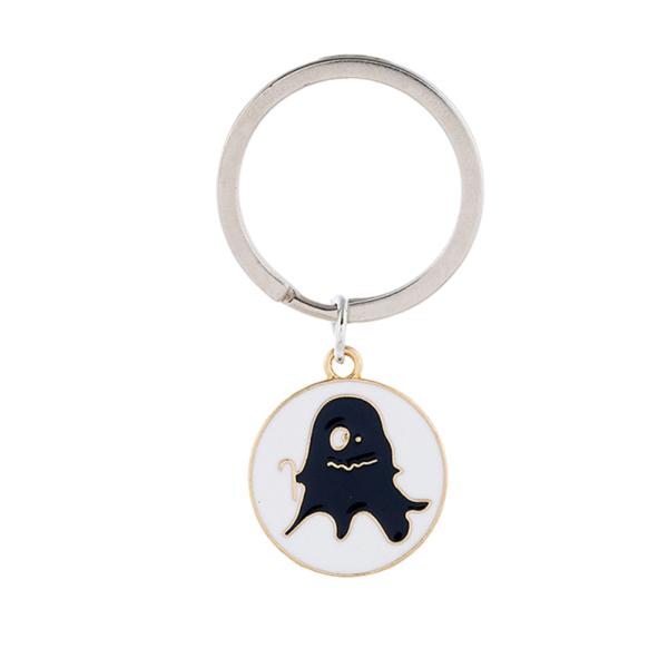 Buy 1PC Halloween Alloy Ghost Shaped Key Rings Cartoon Keychain Bag ...
